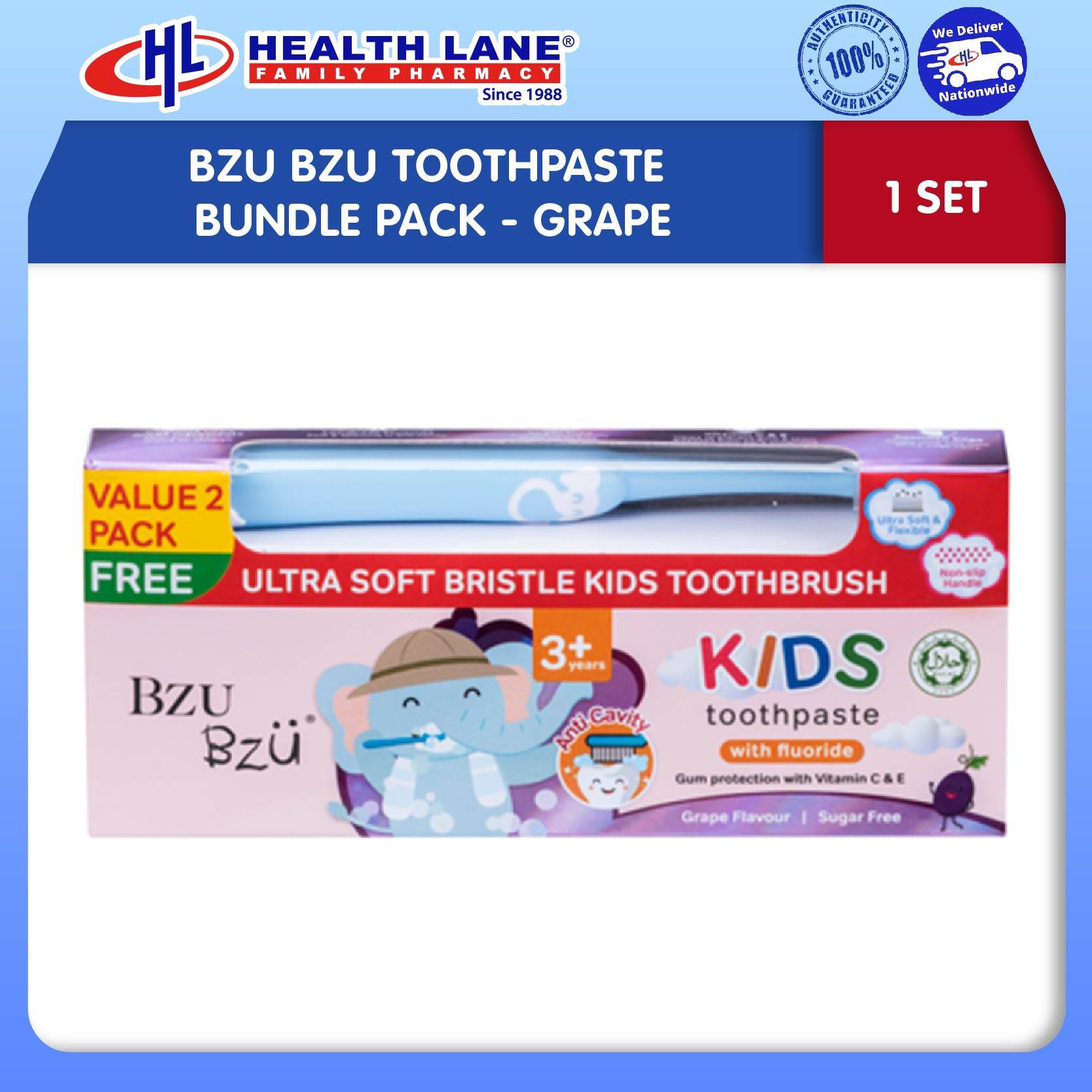 BZU BZU TOOTHPASTE BUNDLE PACK - GRAPE | Lazada
