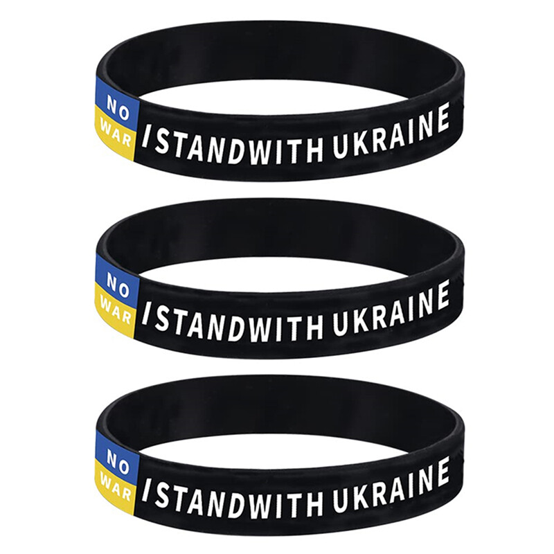HONG 1PC Soccer Ukraine Country National Flag Wristband Sport Elastic ...