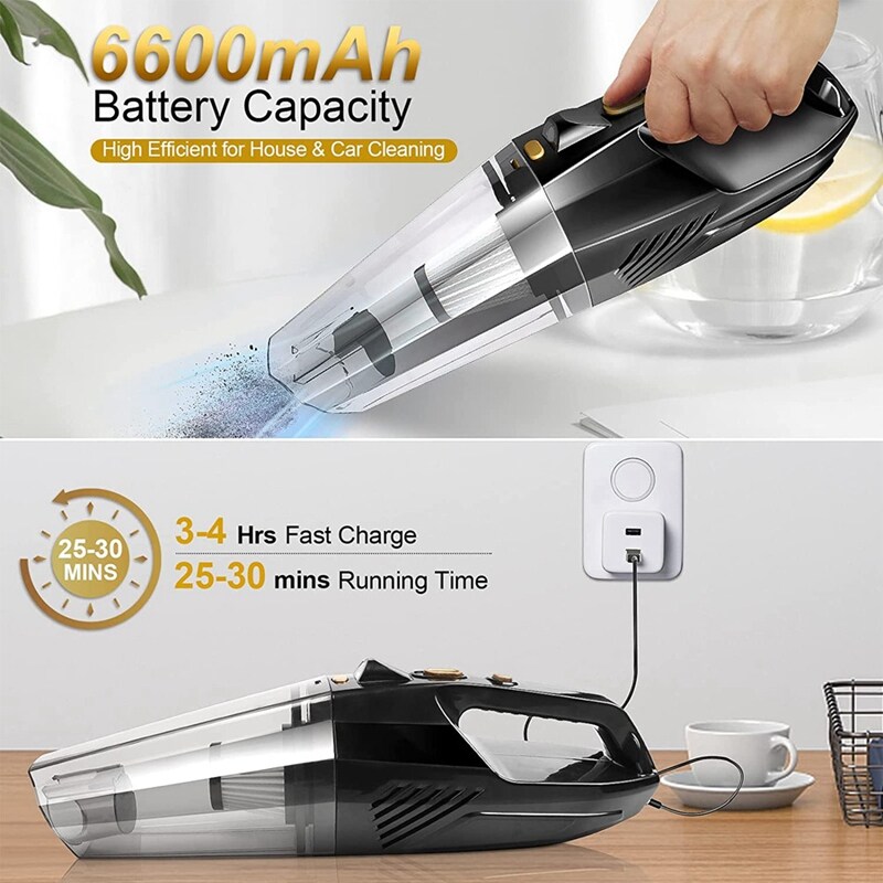 Handheld Vacuum Cordless, Dust Buster Cordless Rechargeable, Wet-Dry ...