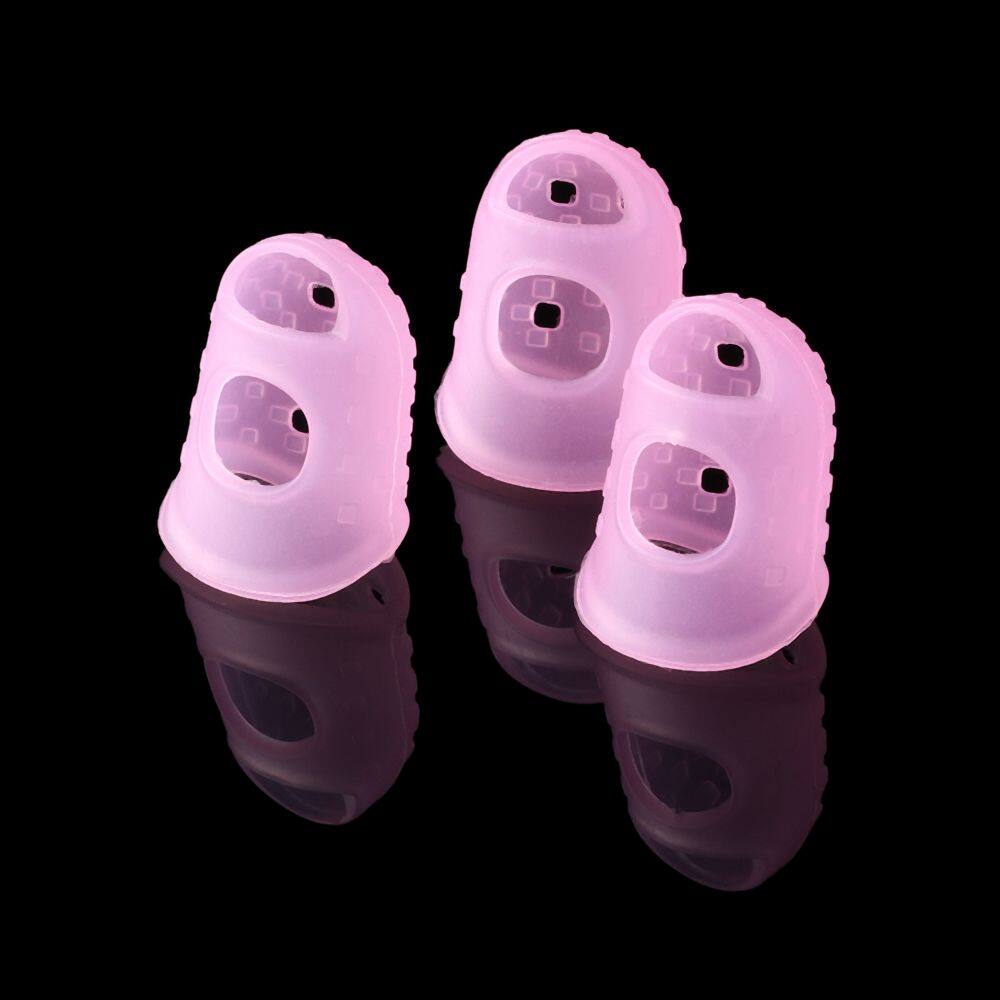 KOLGT 4pcs/set XS/S/M/L/XL ซิลิโคน Antipain กันลื่น อุปกรณ์กดกีต้าร์ ...