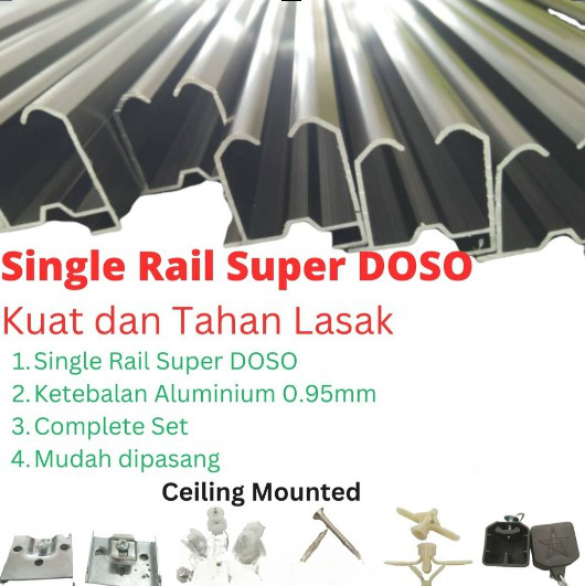 Curtain Rail - Curtain Track Super DOSO - Color Brown | Lazada