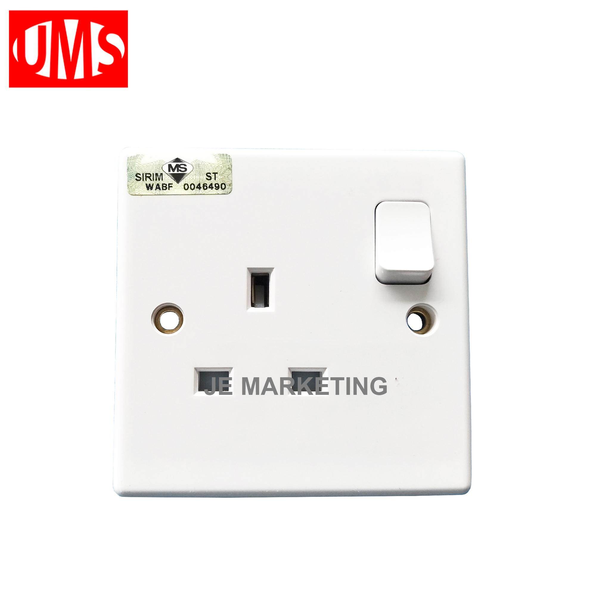 UMS SINGLE SWITCH SOCKET OUTLET 13A 2913A-R1 | Lazada