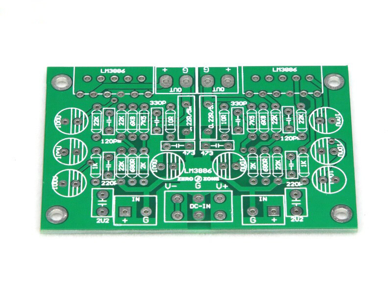 LM3886 Dual Channel Pure AMP Dynamic Feedback Circuit PCB บอร์ดเปล่า ...