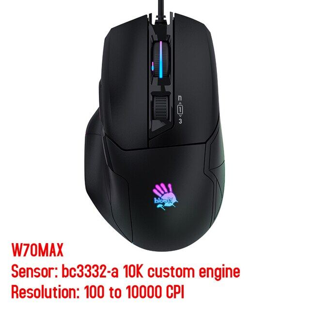 USB Optical Gaming Mouse For Bloody A70 A90 4000DPI Colorful Glare ...