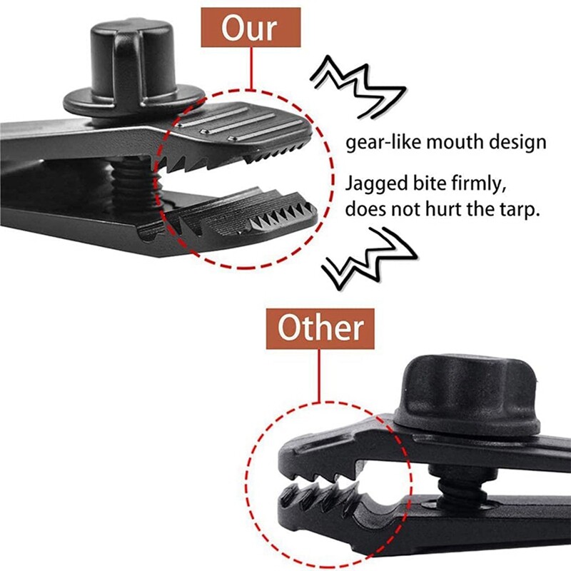 12PCS Tarpaulin Tent Clip Tent Fixed Plastic Clip Buckle Eyelet Clip ...