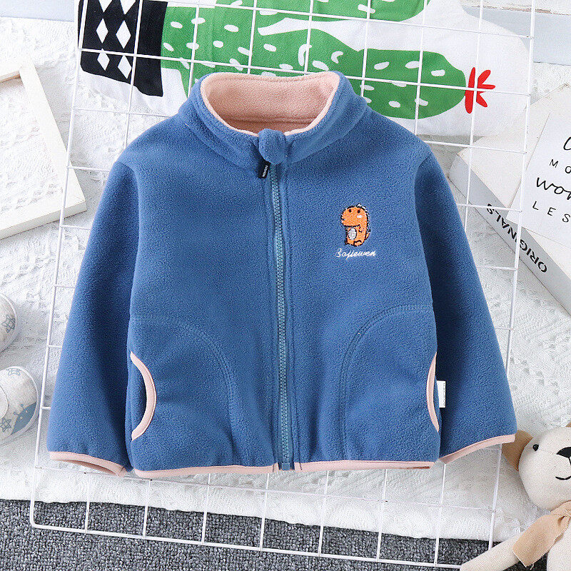 YA ZHOU LONG Boys Jacket Plus เสื้อขนแกะสไตล์ใหม่ Little Boy Polar ...