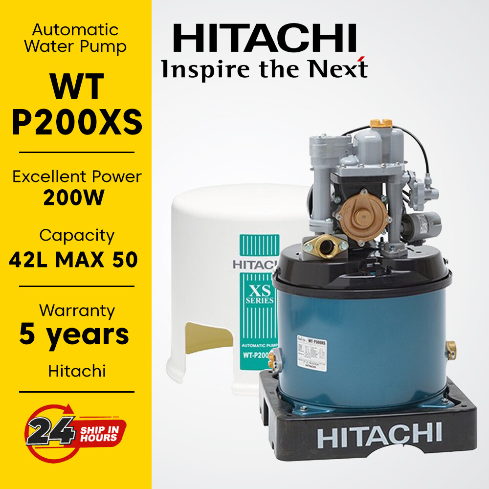 HITACHI JAPAN WT-P200XS 200W TANK TYPE SHALLOW WELL WATER PUMP | Lazada