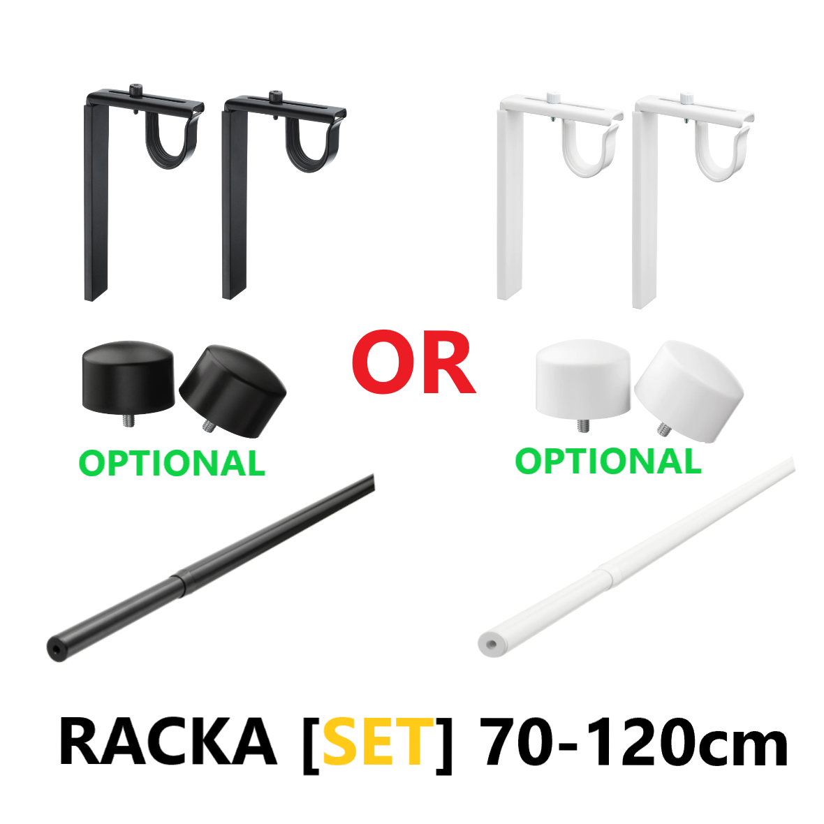 IKEA ROD SET RACKA ROD HUGAD ROD SINGLE ROD SET DOUBLE ROD SET CURTAIN ...
