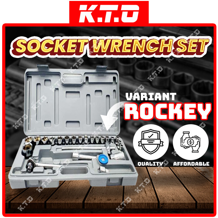 24Pcs Spanner Ratchet Socket Wrench Set Box Hand Tools Ratchet Spanner ...