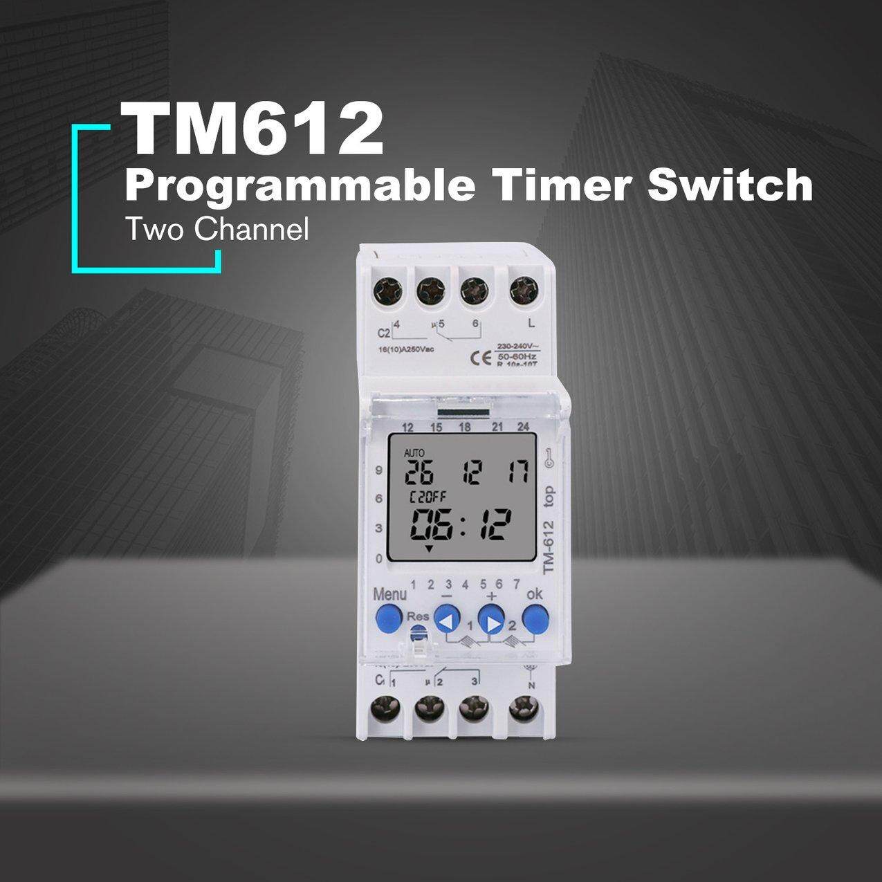 Crazy Sale SINOTIMER 220V TM612 Digital Two Channel 7Days 24Hrs ...