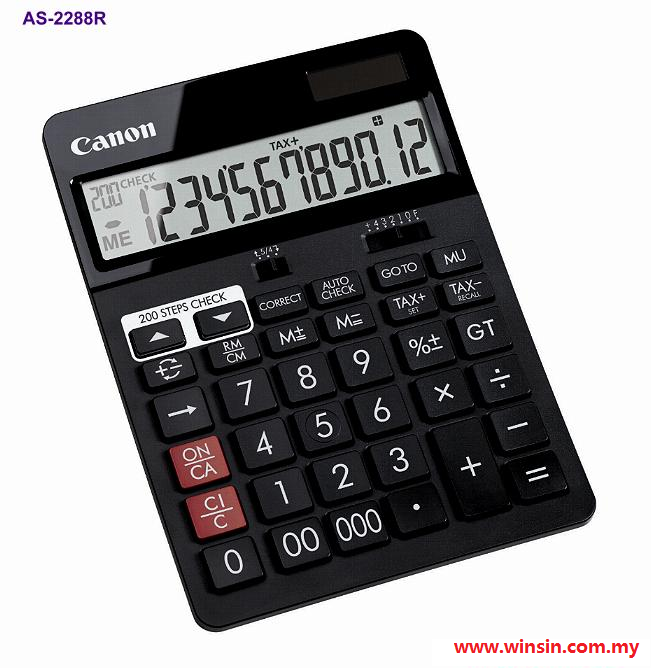 CANON DESKTOP CALCULATOR - * AS-2288R * .The 12-digit desktop ...