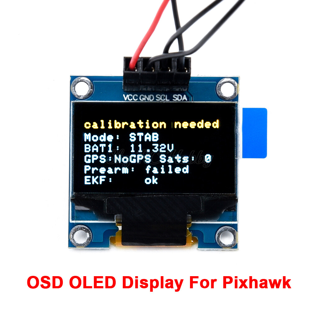 Pixhawk OSD OLED Display สำหรับ Pixhawk 2.4.8 PIX PX4การควบคุมการบินสถานะของเล่นเชื่อมต่อกัน I2C ...