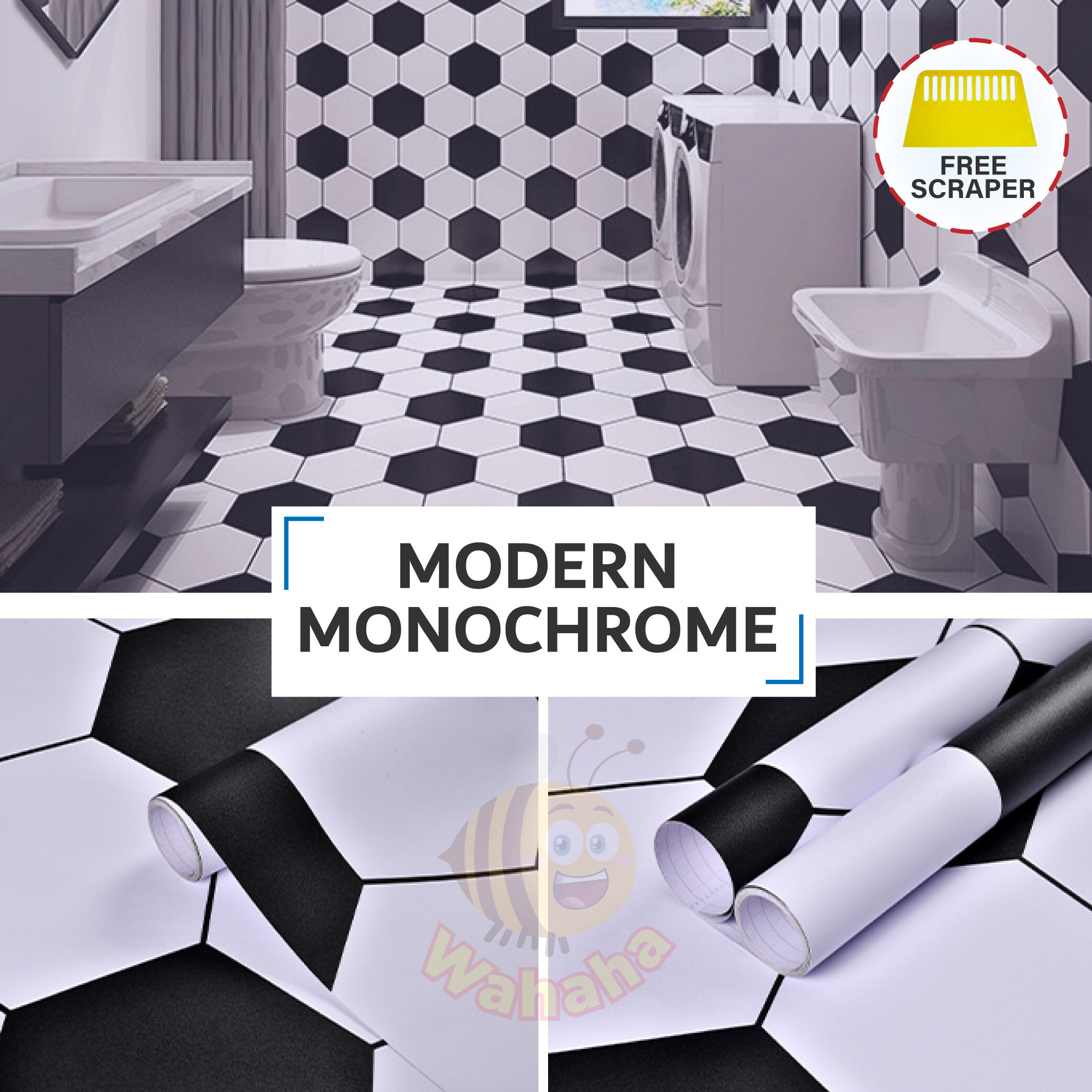 Wahaha PVC Floor Sticker Vinyl Waterproof Wallpaper Self Adhesive ...