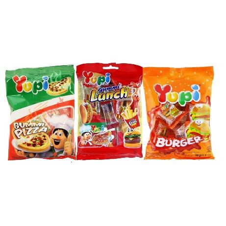 Yupi Gummy Burger/ Frankfurter/ Pizza/ Lunch/ Cola Burger 77g-96g | Lazada