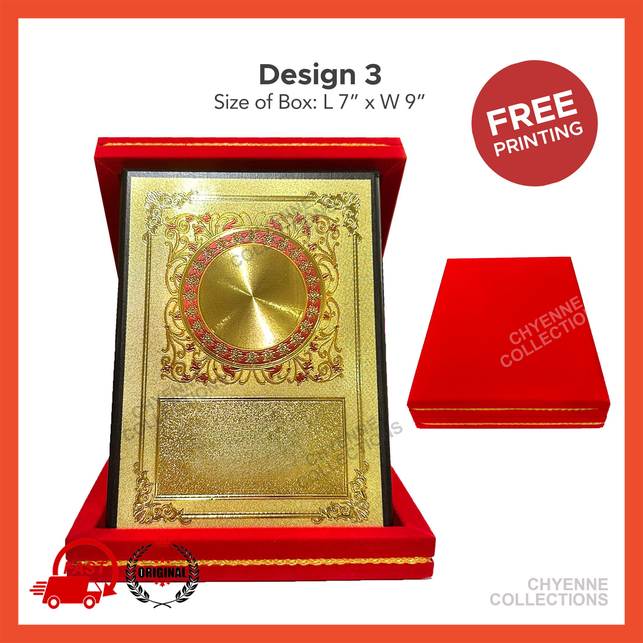 Plaque Velvet Box with printing • Tempahan Souvenir Kotak Baldu Bersara ...