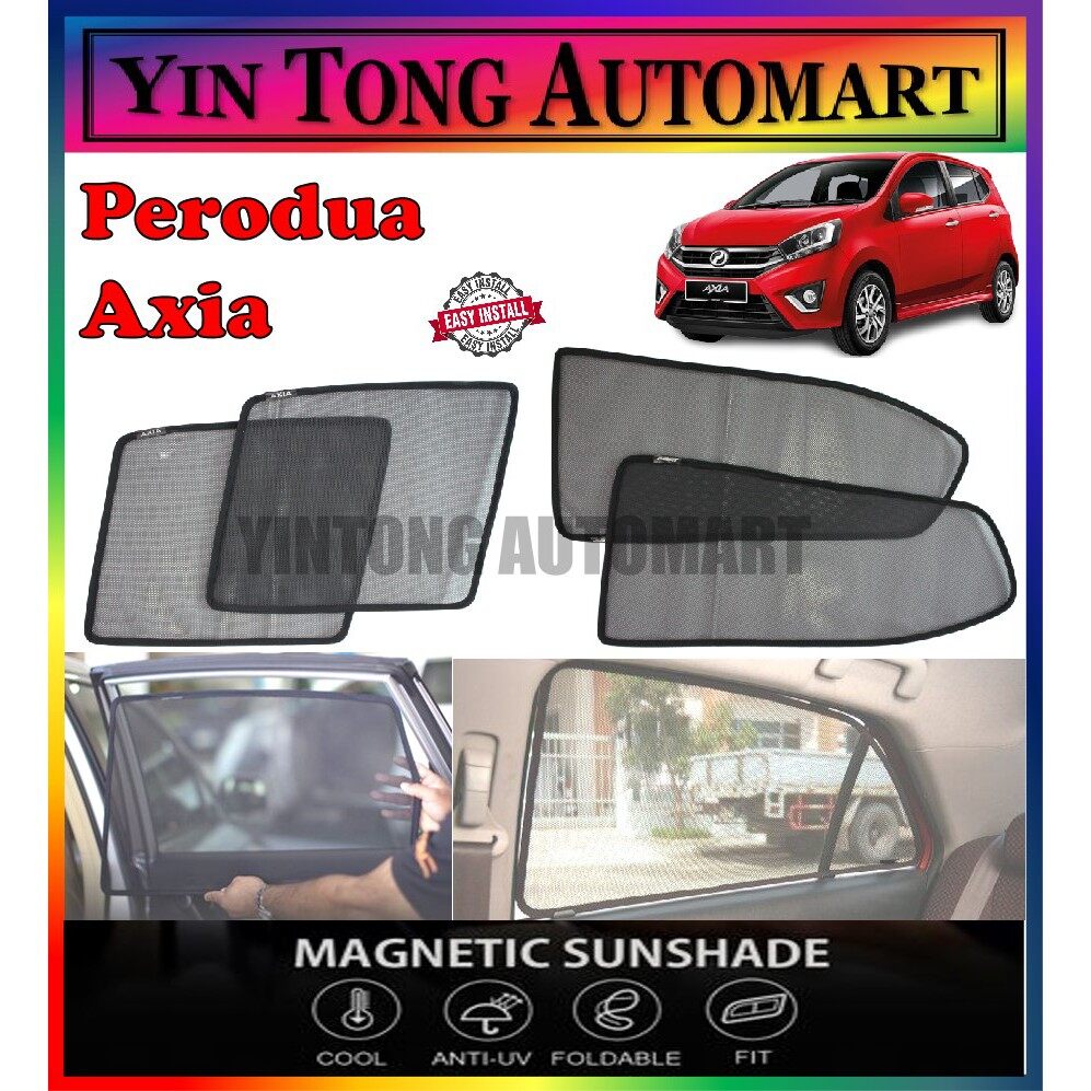 Perodua Axia Magnetic Sun Shade ( 4 PCS ) | Lazada