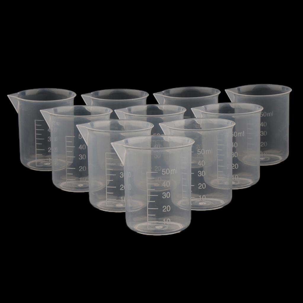 Kesoto 20 Pcs Food Grade Plastic Clear Graduated Measuring Cup Beaker ...