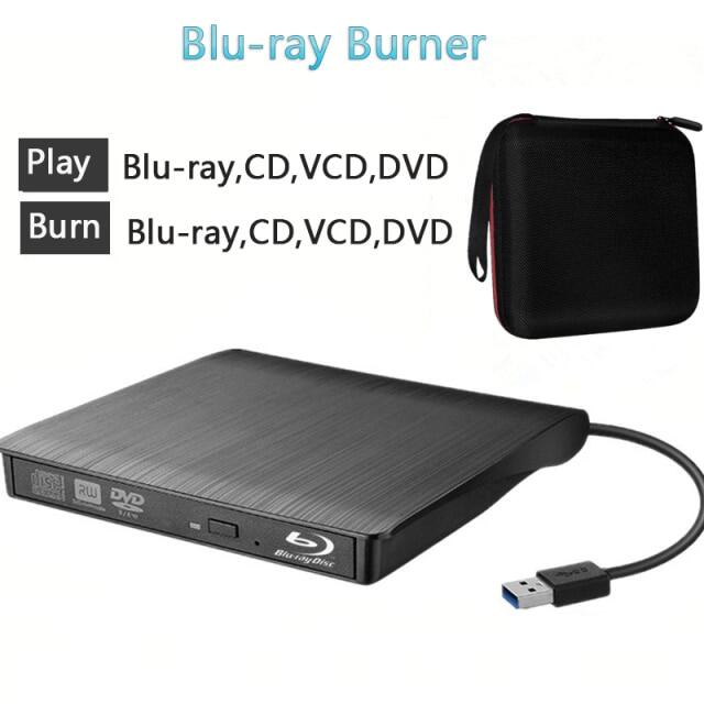 ออปติคัลไดรฟ์ภายนอก USB 3.0 BD-ROM Blu-Ray Burner 4K 3D เครื่องเล่น Blu ...