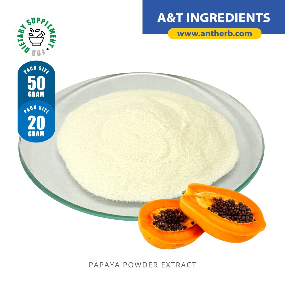 [20g/50g] Papaya Powder Extract / Papain / 番木瓜 / Serbuk Ekstrak Betik ...