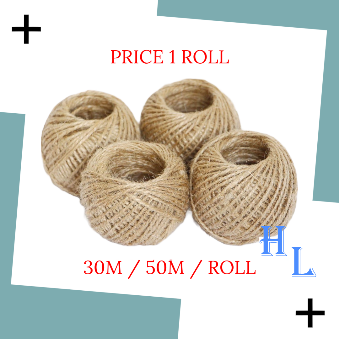 Brown Jute Hemp Rope Twine String / Tali Guni 麻绳 (Ready Stock) 30Meter ...
