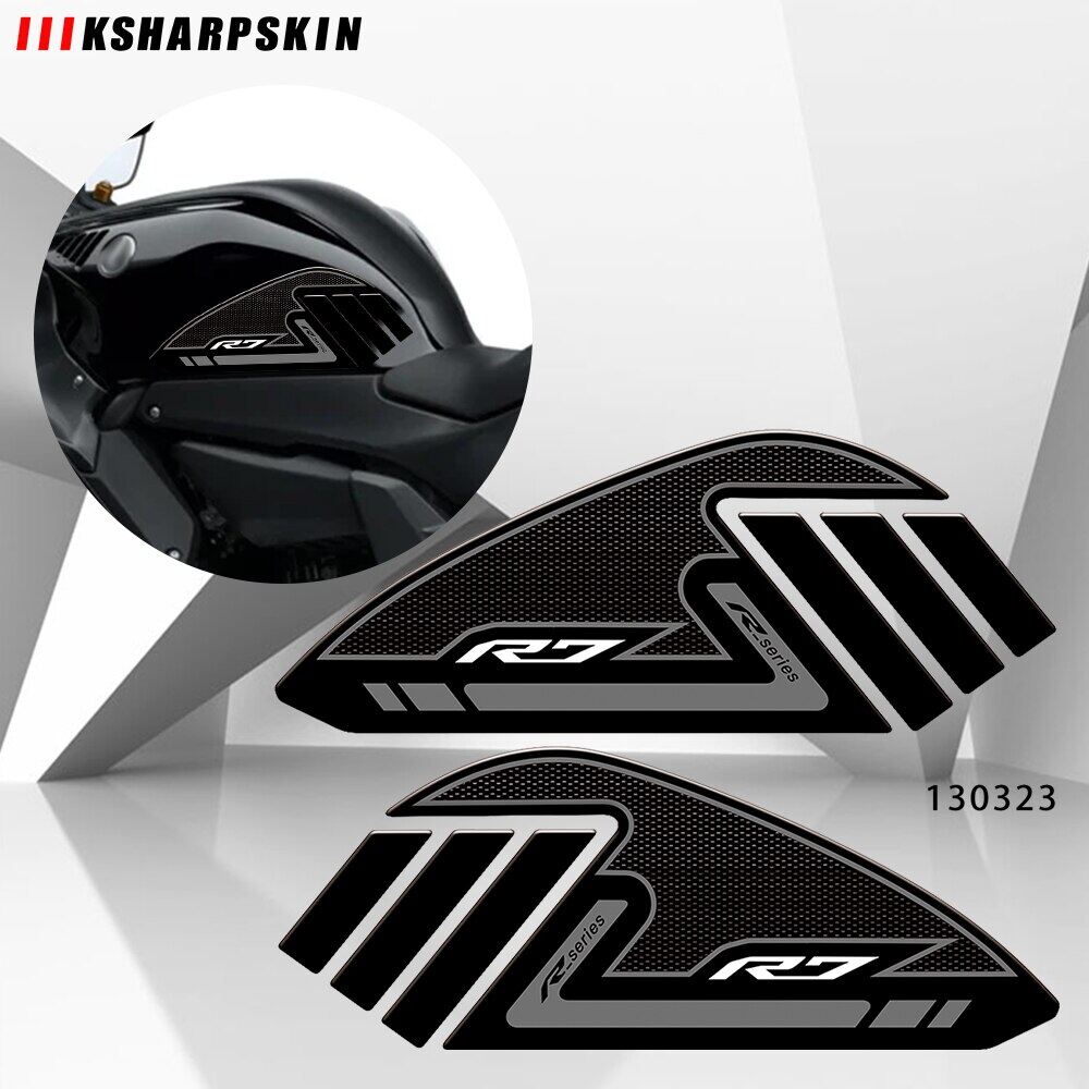 ถังน้ำมันมอเตอร์ไซค์จับปลอกปกป้องเข่าสติ๊กเกอร์ Decals น้ำมันก๊าซที่หัว ...