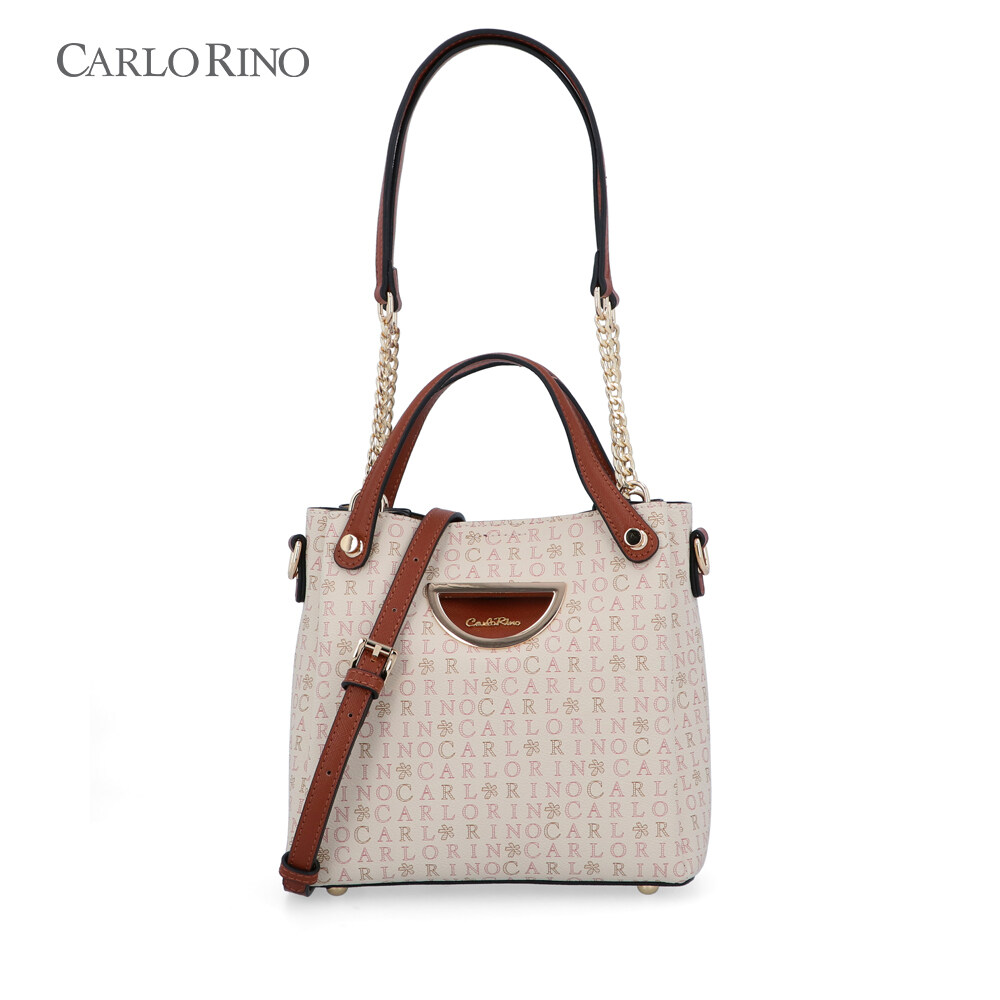 Carlo Rino Petite 3 Way Monogrammed Bucket Bag Lazada Lazada