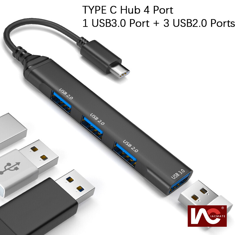 Hub USB C Với Sạc Nhanh, Bộ Chuyển Đổi USB Type C Sang USB Bằng Nhôm Với 3 Cổng USB, Bộ Chuyển ...