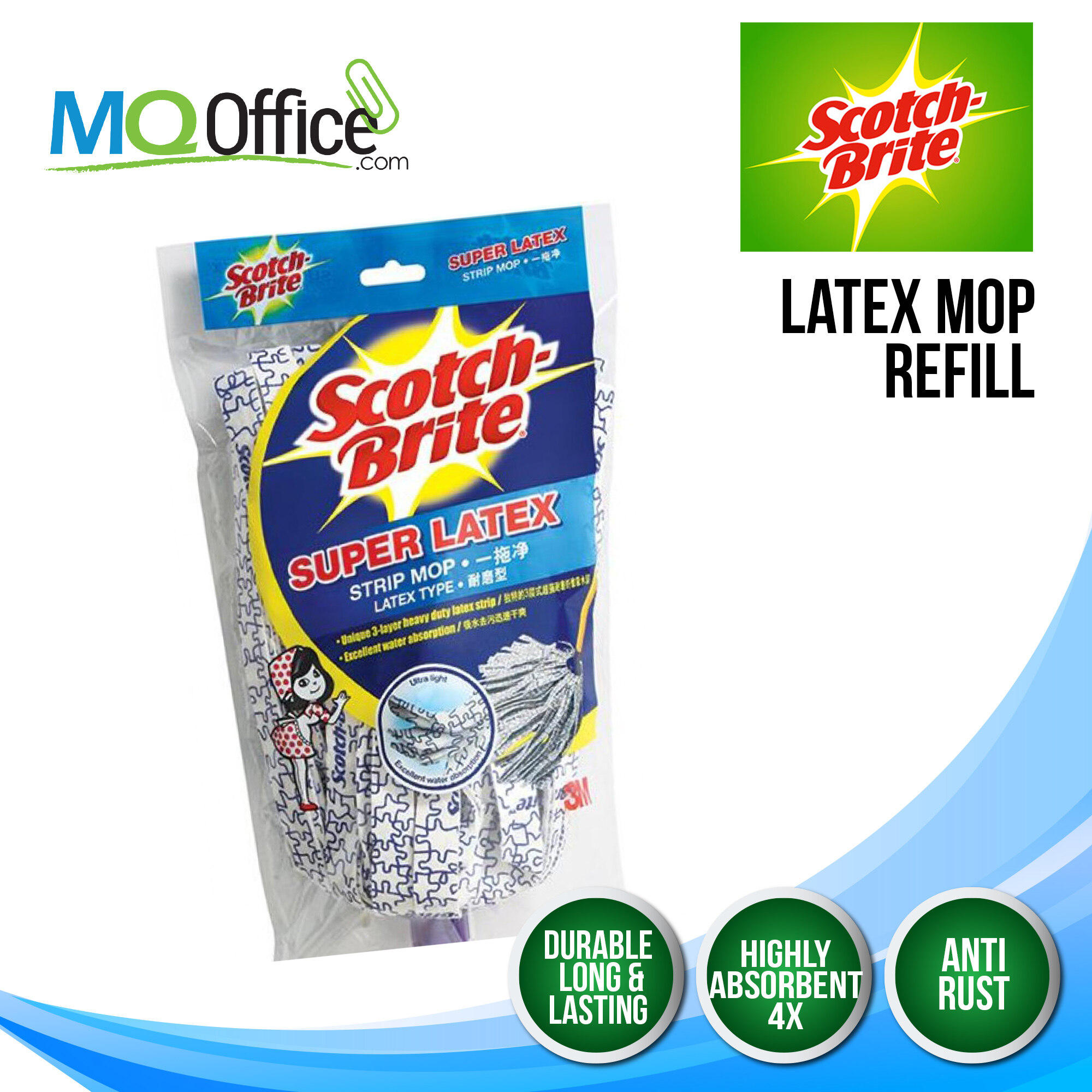 3M SCOTCH BRITE SUPER LATEX STRIP MOP REFILL MQOFFICE | Lazada