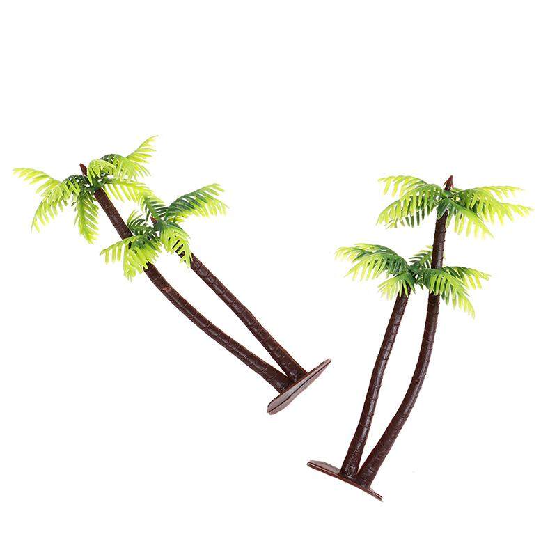 [Homepet]Mini Coconut Tree Plastic Green Water plants Aquarium Fish ...