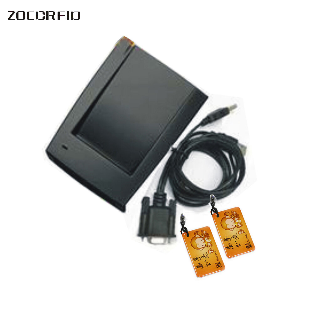 RS232 125Khz RFID Reader EM4100 ID Proximity Sensor Smart Card Reader ...