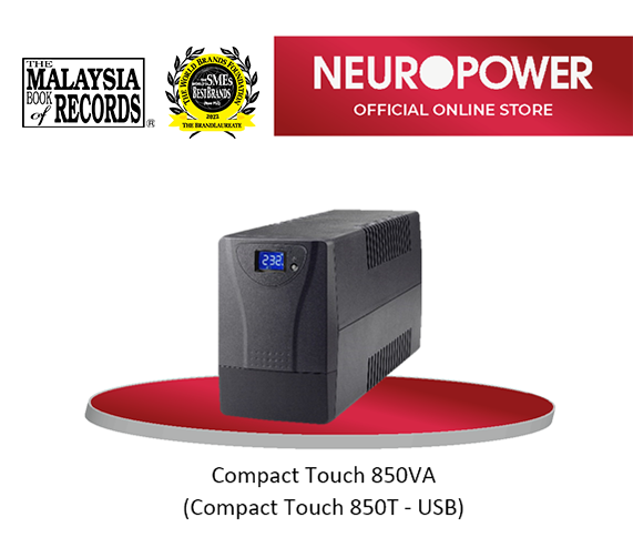 NEUROPOWER UPS [850VA] COMPACT TOUCH 850T USB 850VA LINE INTERACTIVE ...