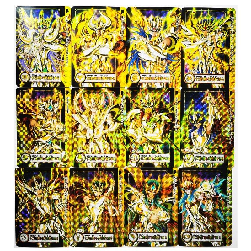 12ชิ้น/เซ็ต Saint Seiya Golden จักรราศี12สีทอง Golden Soul ของเล่นงาน ...