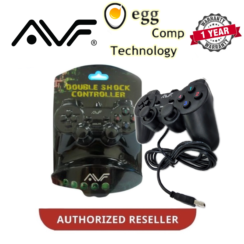 AVF STK-2009 USB DOUBLE SHOCK CONTROLLER JOYSTICK DIGITAL & ANALOGUE MODES | Lazada