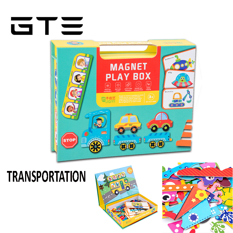 GTE Early Educational Learning Wooden Magnetic Puzzle Kid Creative Toys ...