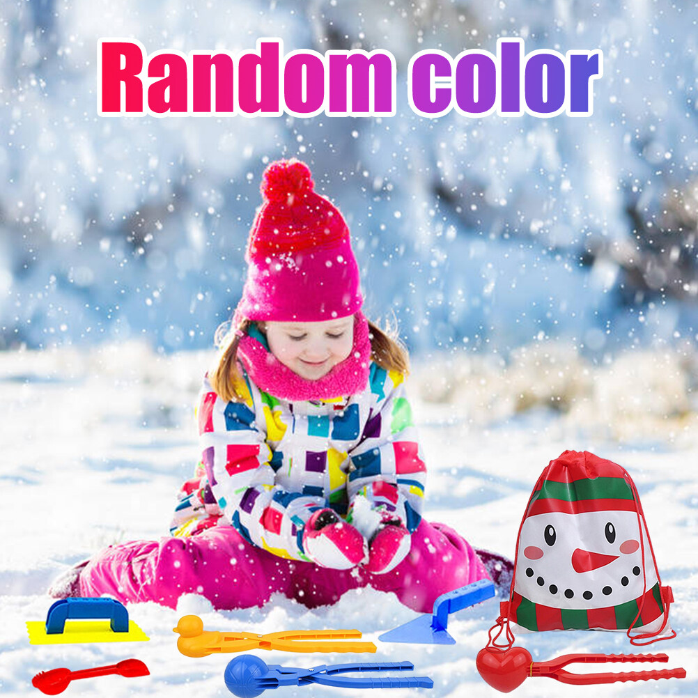 7 Pack Snow Toys Kit Duck Snow Mold Heart Shaped Snowball Maker Toys ...