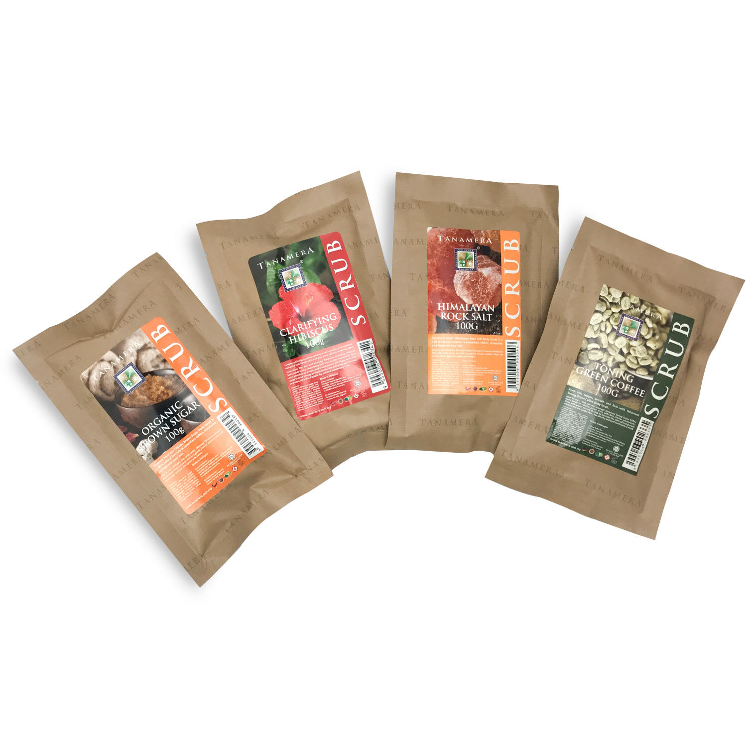 [Tanamera Body Scrub Combo] 1x Brown Sugar, 1x Himalayan Rock Salt, 1x ...