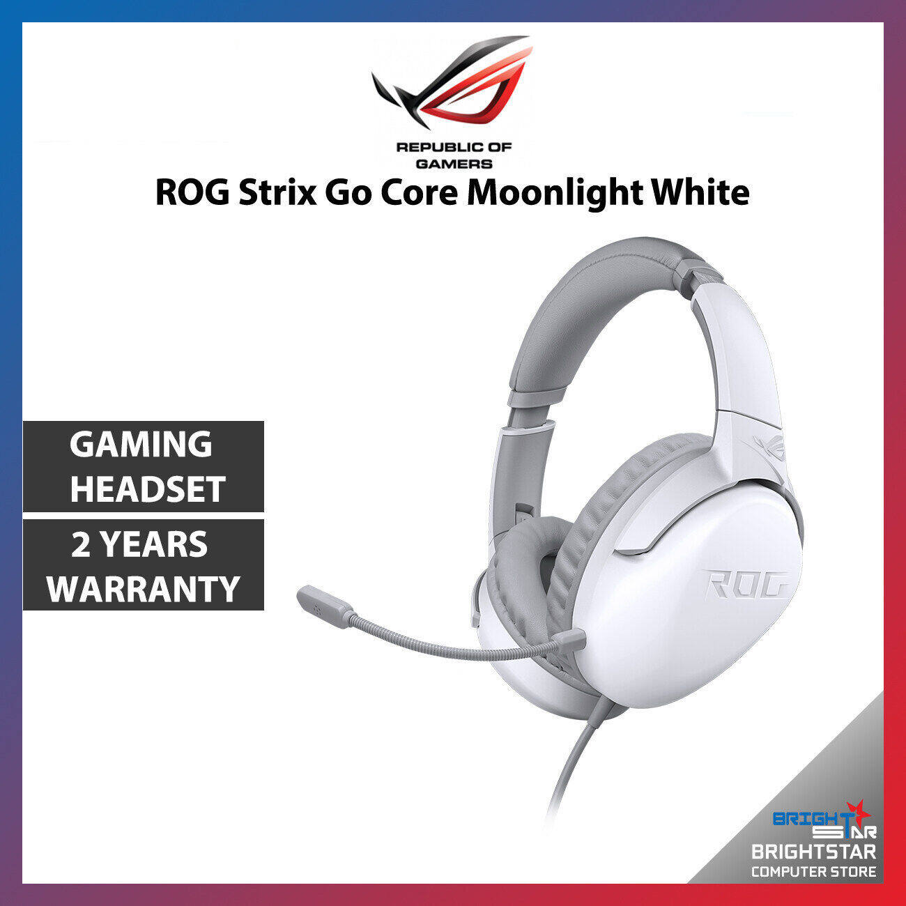 Asus ROG Strix Go Core Moonlight White Gaming Headset | Lazada