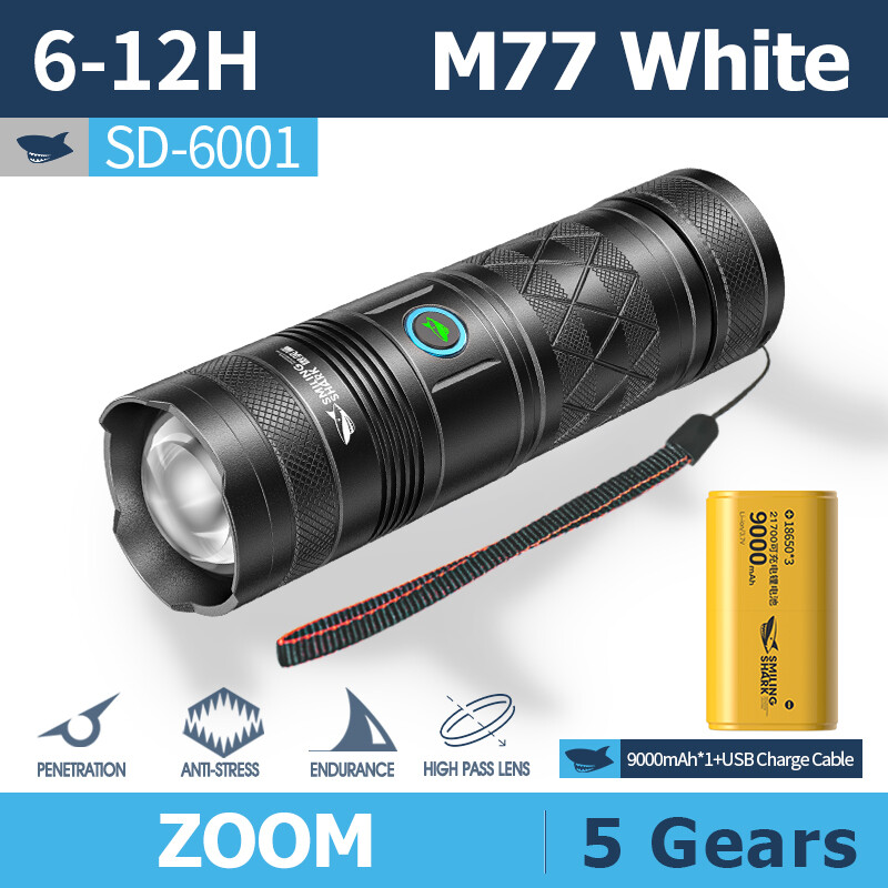 SmilingShark ไฟฉาย SD-6006ไฟฉาย M77ที่มีประสิทธิภาพ8400 Lumens ไฟฉาย ...