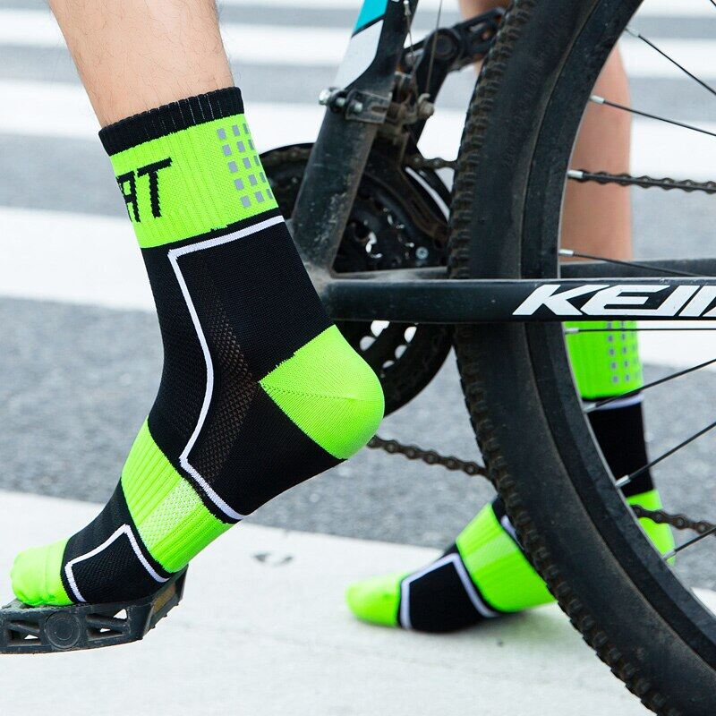 1/5 Pairs Size S/M/L Professional Men Cycling Socks Reflective ...