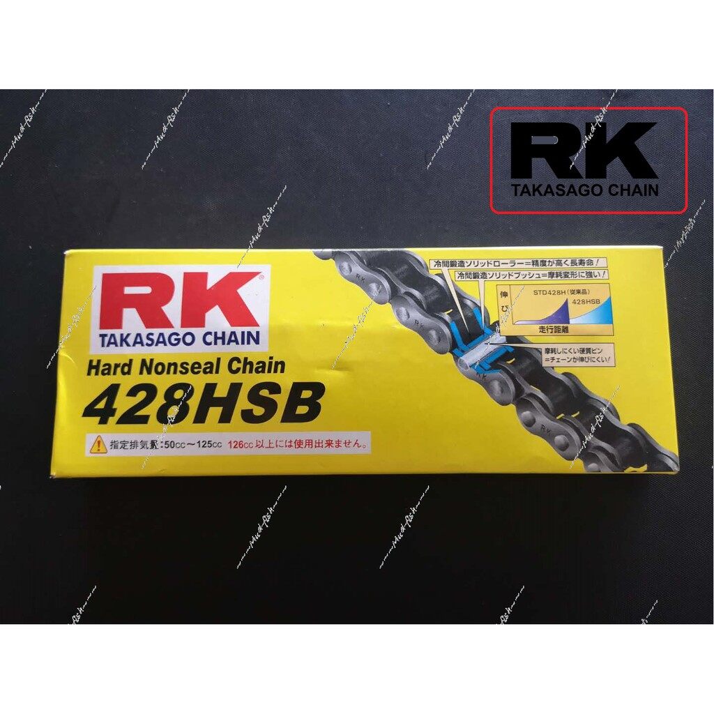 RANTAI RK 428 HSB HARD NON-SEAL CHAIN 114L 120L 132L (HEAVY DUTY) | Lazada