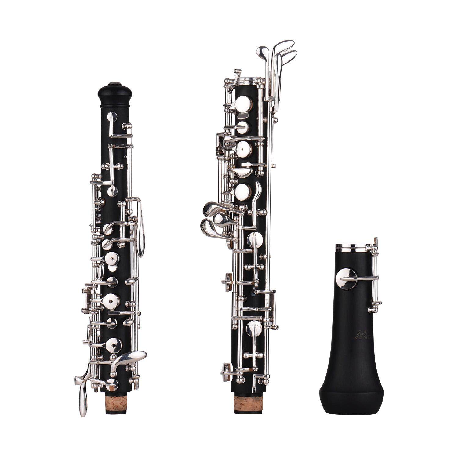 PremiumMuslady Professional Oboe C Key Semi-automatic Style Nickel-plated Keys Woodwind ...
