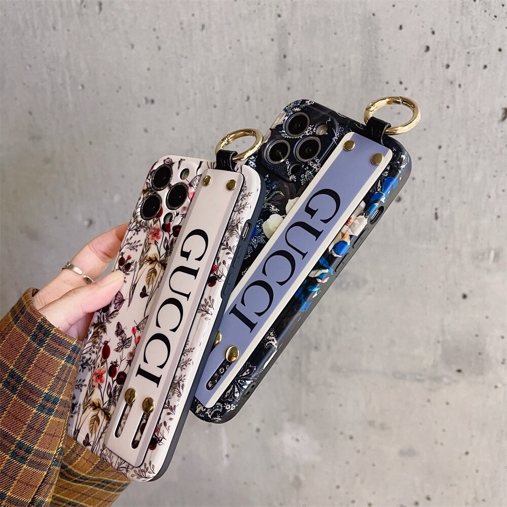 Gu.cci Wristband Phone case 13 13pro 13promax Case Fashion Flowers ...