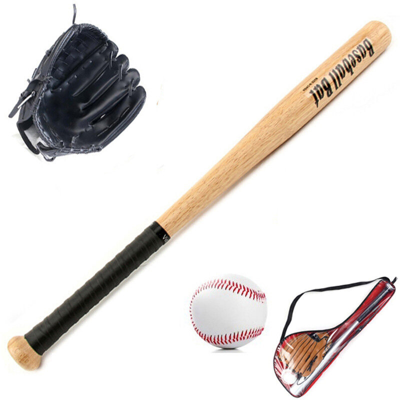 Kids Outdoor Professional 25 Inch Wood Baseball Bat and Softball Ball ...