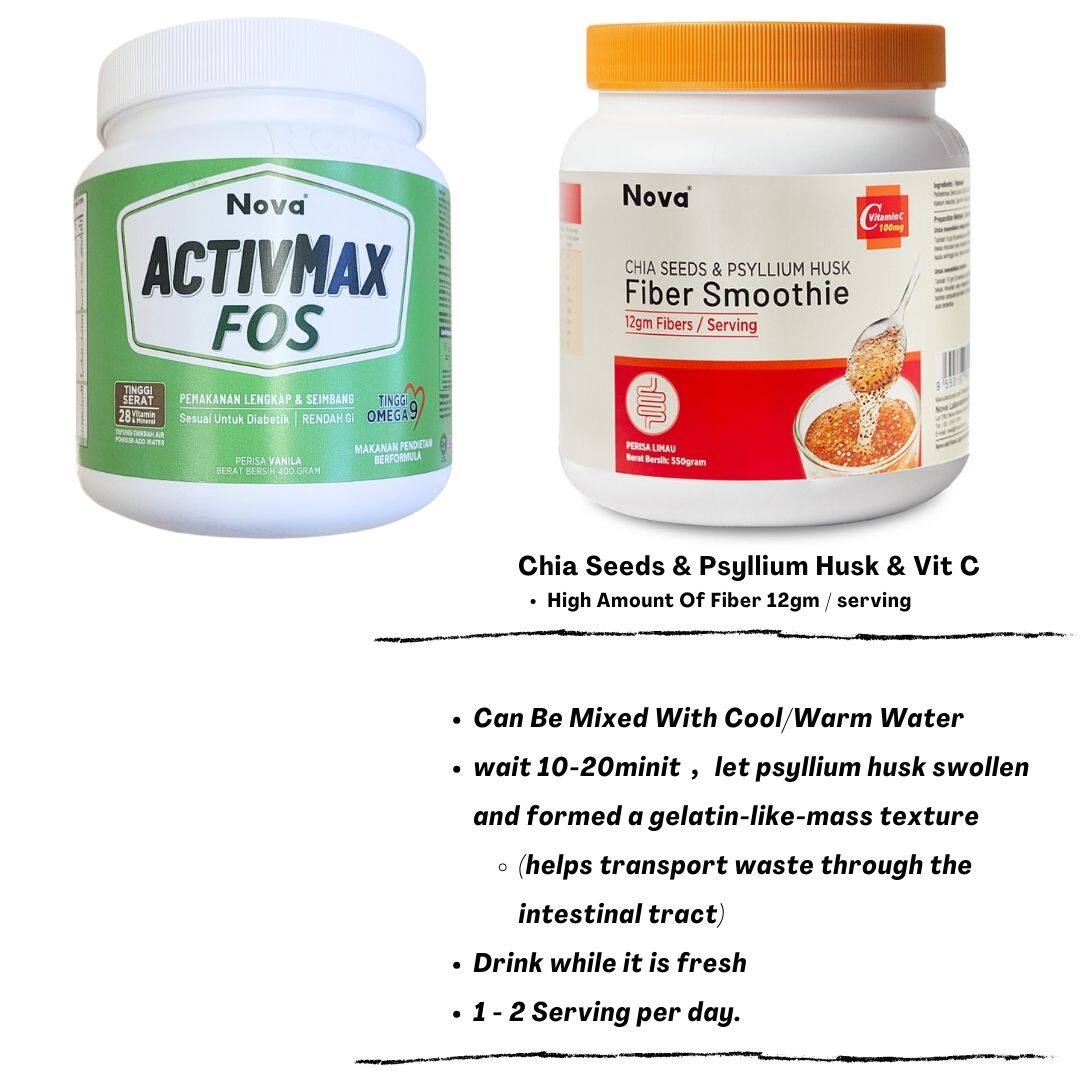 [Wellcare] NOVA Activmax FOS Prebiotic Probiotic Fiber Vanilla Meal ...
