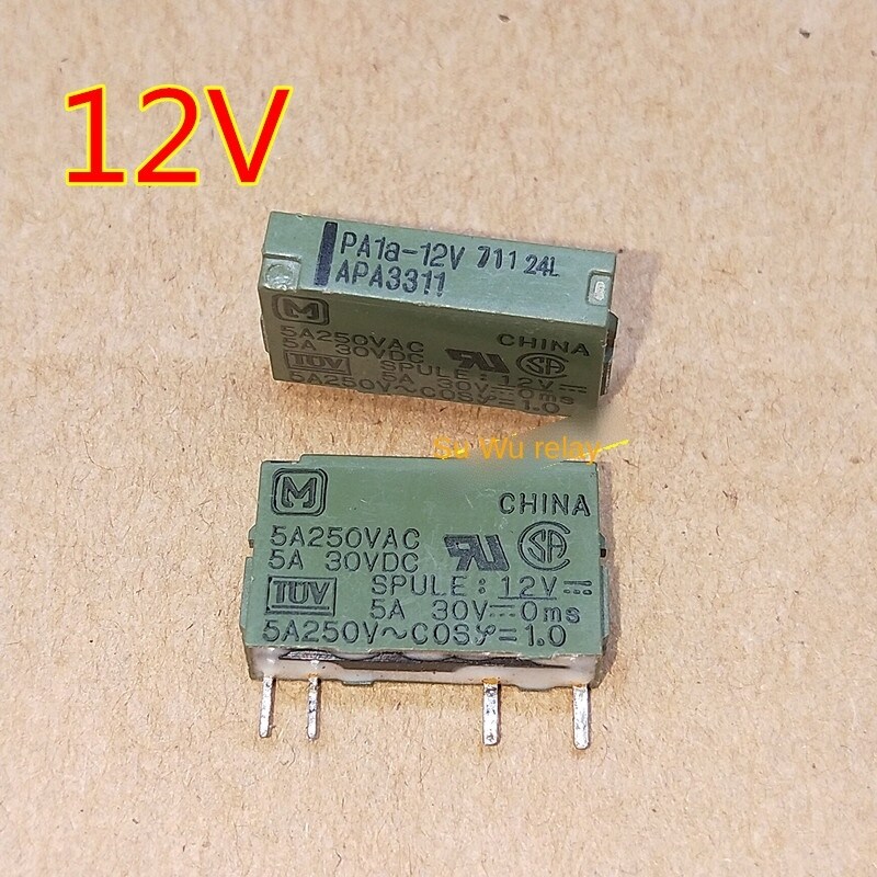 ของแท้2022☫รีเลย์ Panasonic 1ตัว PA1A-5V PA1A-12V PA1a-24V 4-Pin 5A ...
