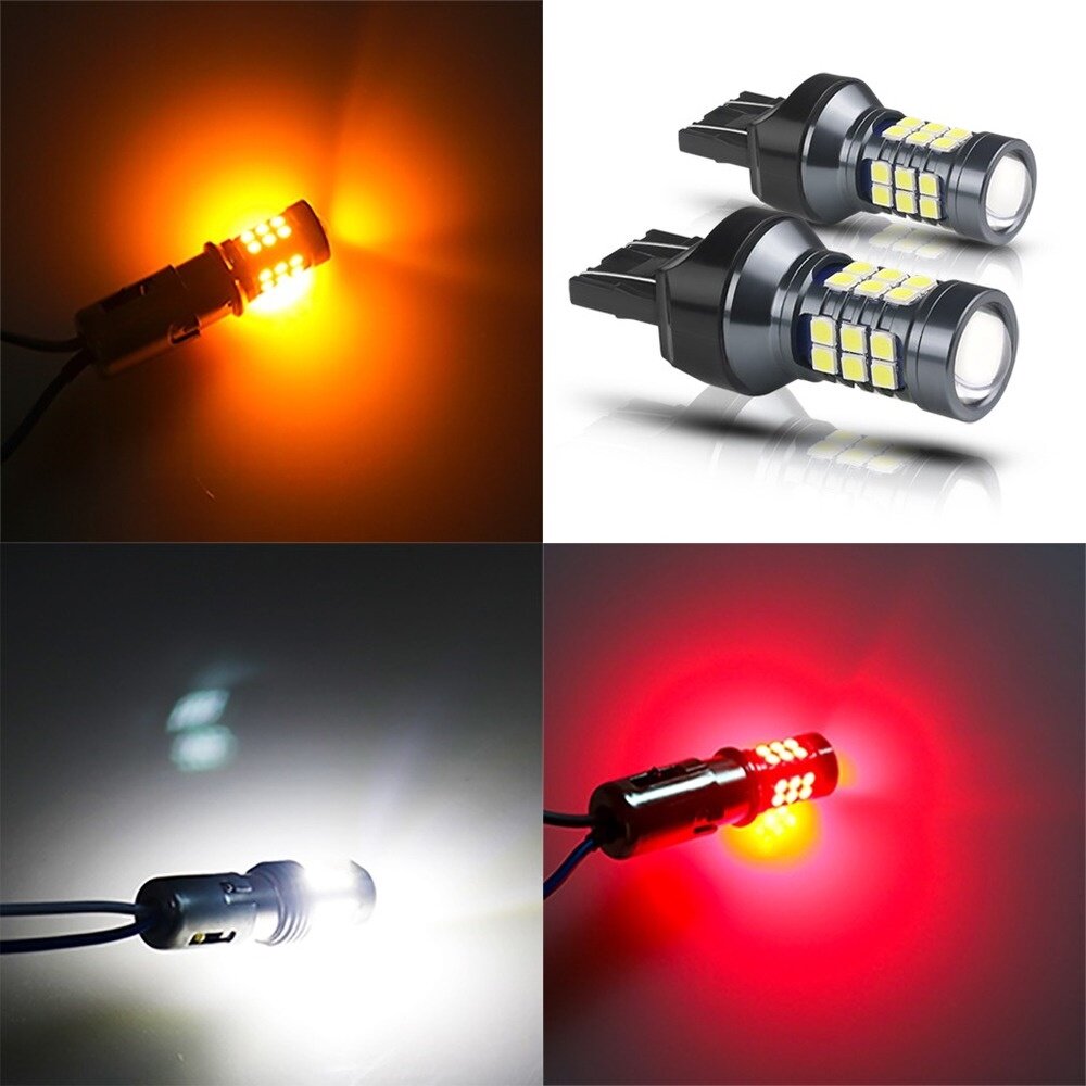 Luyoo ไฟ LED T20 7440 WY21W W21W,หลอดไฟ Led 7443 W21/5W T20สว่างพิเศษ ...