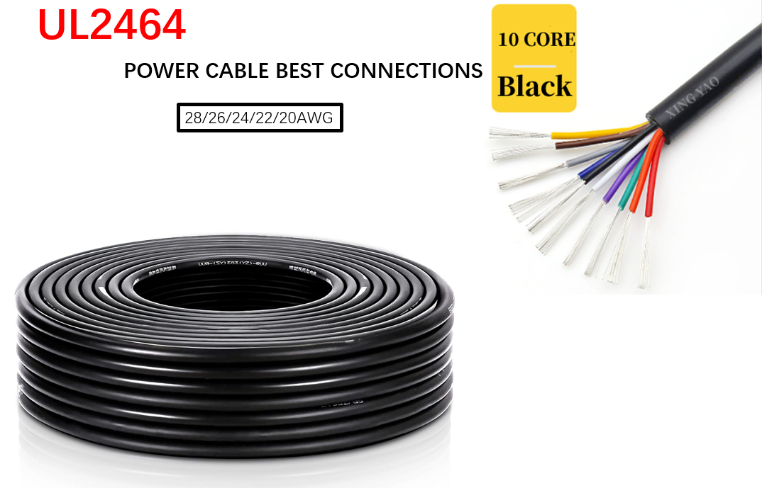 10 Core Wire Waterproof flexible Signal Wire Insulated PVC Sheath Power ...