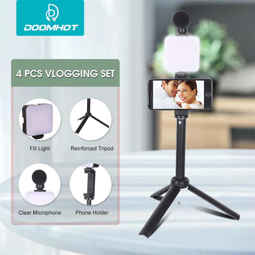 DoomHot ชุด49LED ถ่ายทอดสดโทรศัพท์มินิแบบพกพากล้อง SLR แบบพกพาขนาดเล็ก ...