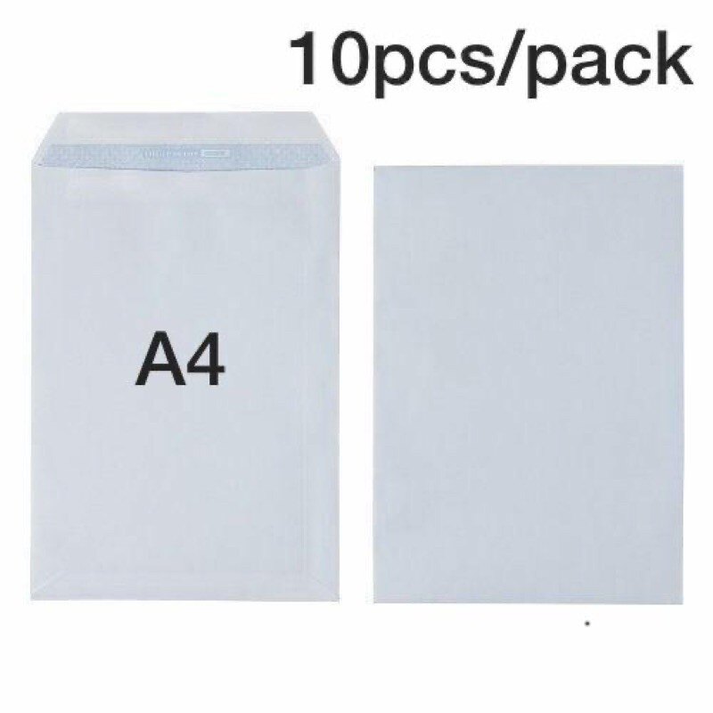 A4 White Envelope (Sampul Surat) - 10 pcs/pack | Lazada