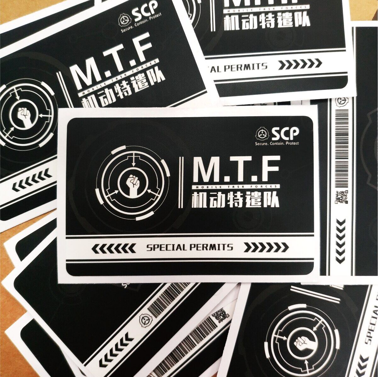 2PCS SCP M.T.F สติกเกอร์ Secure บรรจุป้องกันพิเศษบรรจุ Procedure ...